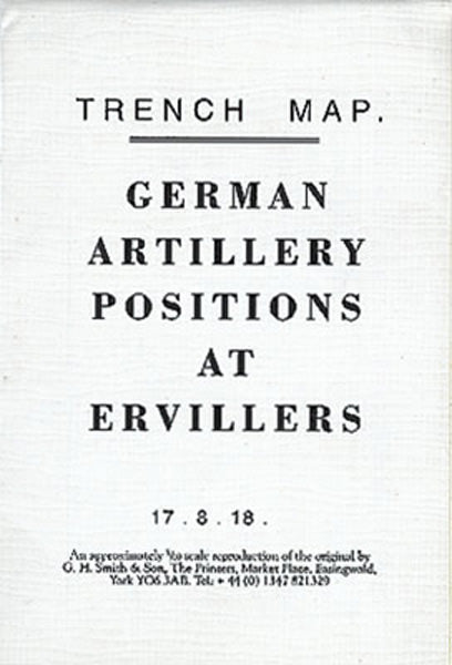 Trench Map: German Artillery Positions at Ervillers - The National ...